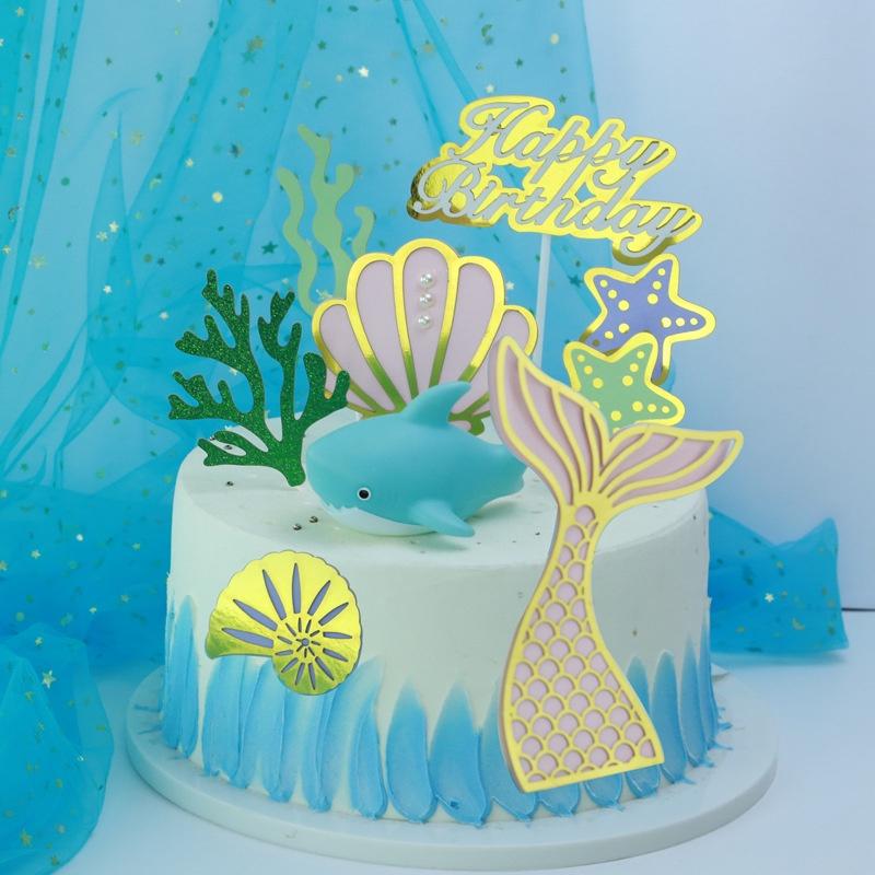 Topper Cake Aneka Hiasan Laut / Dekorasi Ikan Hiu / Kerang / - Shop ...