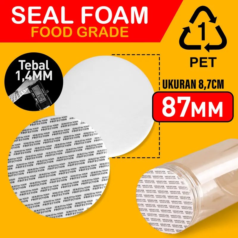 PES Liner Pressure Sensitive Seal Foam 87mm / Segel Foam Toples - Shop | Tokopedia