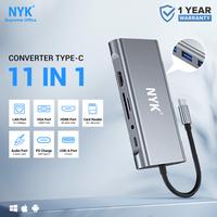 Promo 11 in 1 USB HUB NYK Type C Port 3.1 iOS Windows Macbook Linux ...
