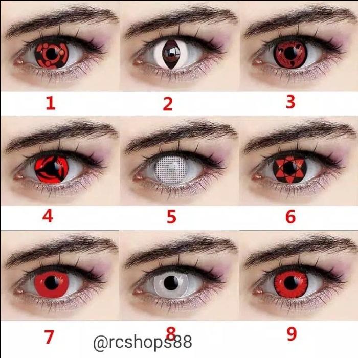 Jual Softlens cosplay softlens merah softlens putih softlens naruto ...
