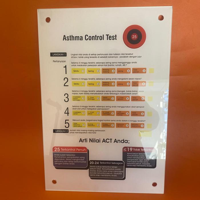 Jual Poster Akrilik Asthma Control Test, Poster ACT, Poster Asma - Eco ...