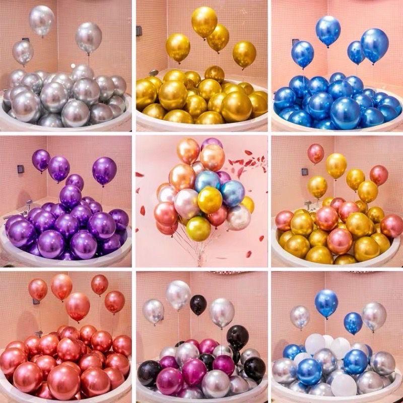 Balon latex chrome 10 inch ecer per 1 pcs/balon ulang tahun chrome ...