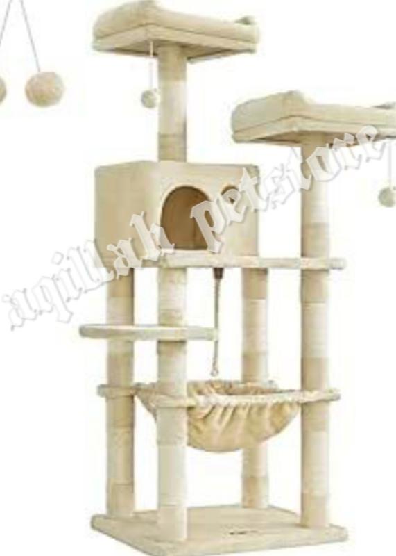 Cat tree condo mainan rumah kucing lengkap ayunan dan tiang garuk free ...