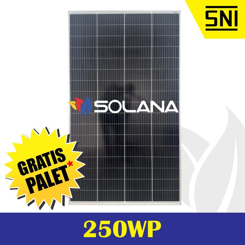 SOLANA Panel Surya Solar Cell PV Modul P12 250W Mono Kristaline SNI ...