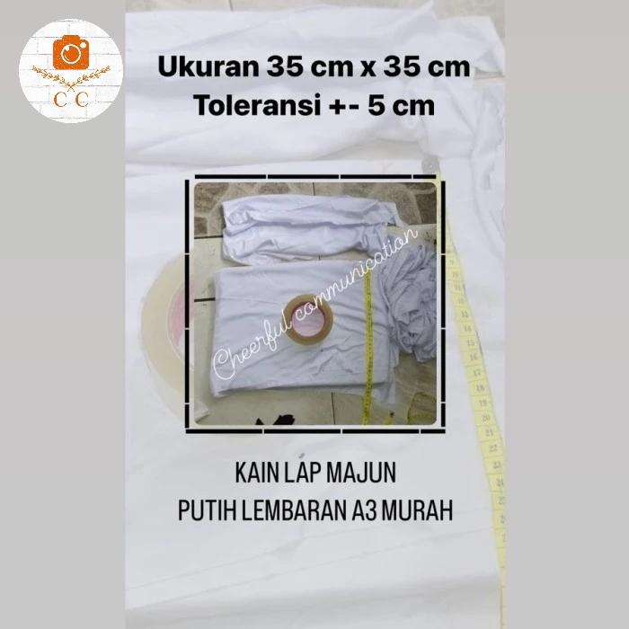 KAIN LAP MAJUN PUTIH LEMBARAN bsar / Ukuran A3 LEBAR - Shop | Tokopedia