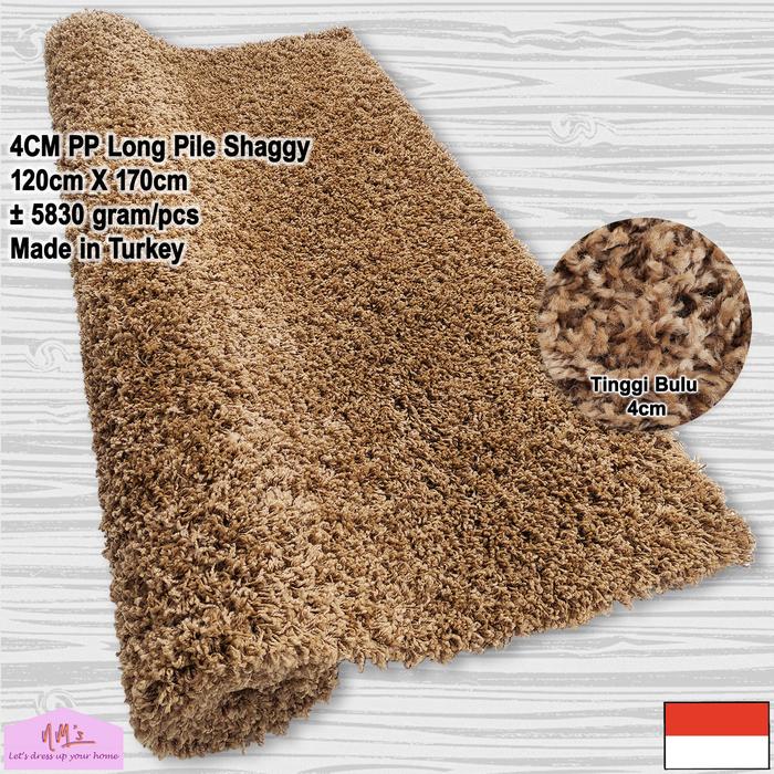 Promo Karpet shaggy polypropylene polos turki bulu panjang halus tebal ...