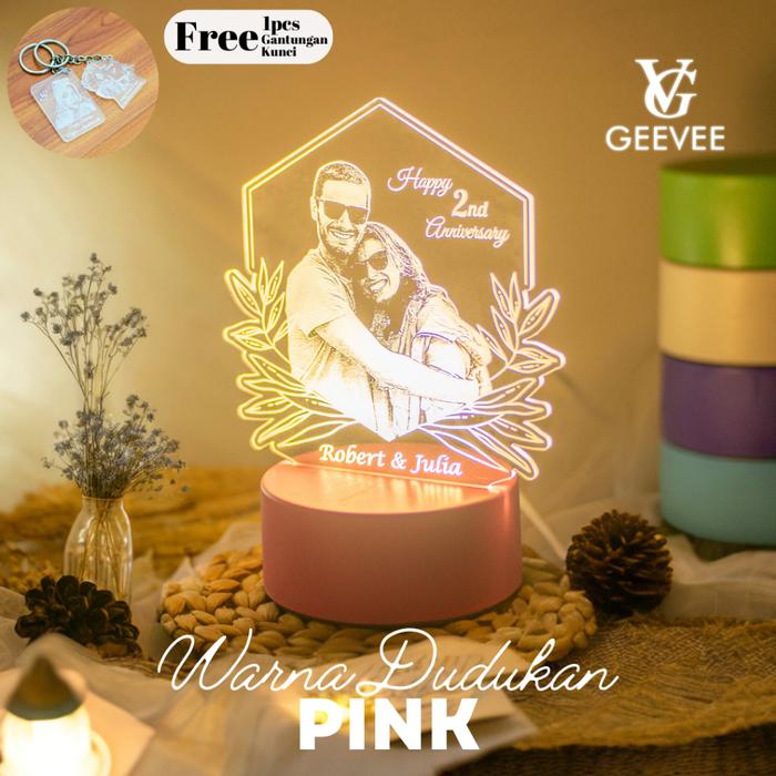 Promo GEEVEE Lampu Meja Akrilik Custom 3D dengan Foto Favorit Kualitas ...