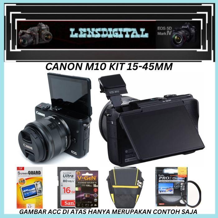Jual CANON EOS M10 / canon m10 kit 15-45 - PAKET STANDAR - Jakarta ...