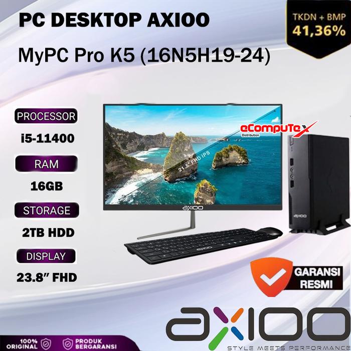 Jual Axioo PC Desktop MyPC Pro K5 (16N5H19-24) i5-11400 16GB 512GB NVME ...