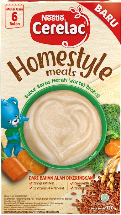 Nestle Cerelac Homestyle Bubur Beras Merah Wortel Brokoli 120gr - Shop ...