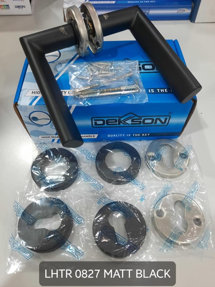 Jual HANDLE DEKKSON LHTR 0827 MATT BLACK Lever Handle Pintu Dekson LHTR ...