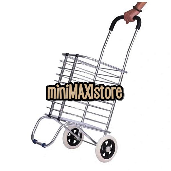 Jual Trolley Keranjang Belanja Aluminium Roda 2 / Trolley Galon Air ...