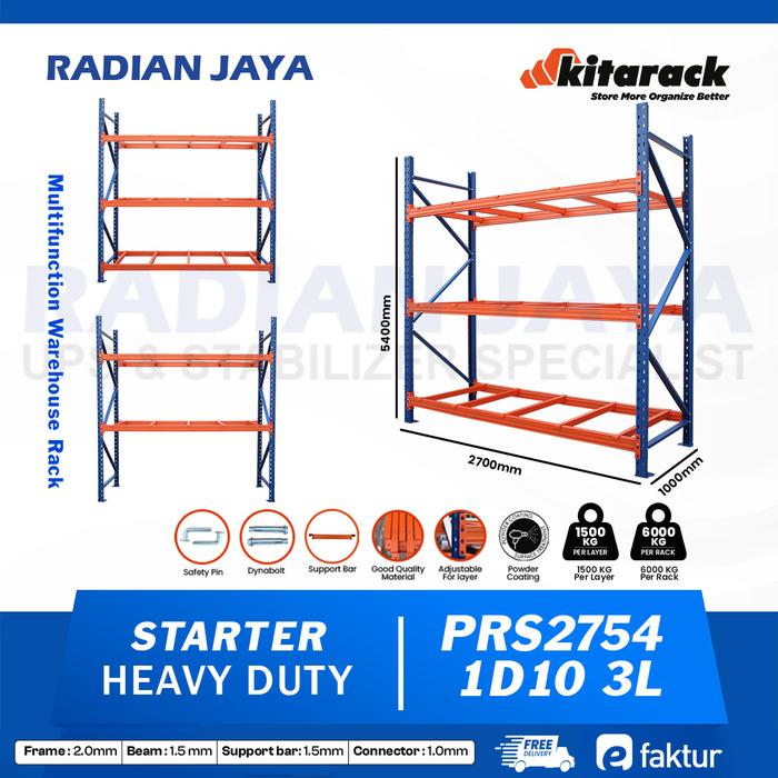 Jual Rak Palet 1.5 TON Pallet Rack KITARACK Heavy Duty Panjang 2.7 ...