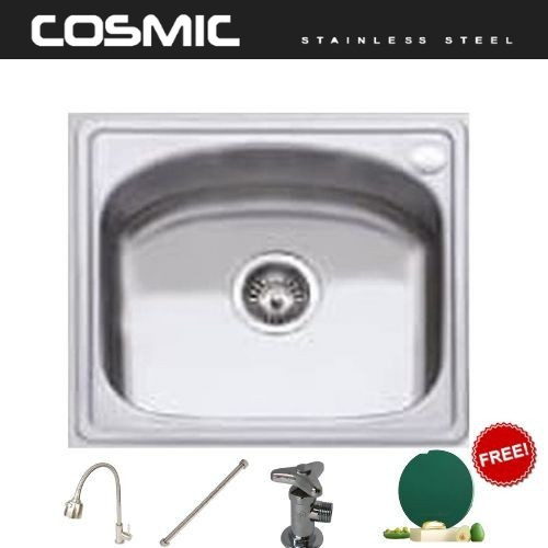 Jual PAKET KITCHEN SINK COSMIC SQUARE 495 + KRAN DINGIN - Jakarta Barat ...