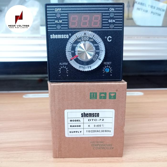 Jual Thermocontrol Analog SHEMSCO DTC-72 OKA / range 0-400C input ...