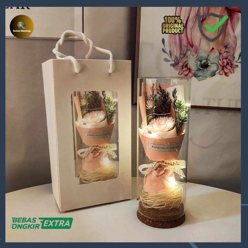 Lampu LED Bunga Bucket Bunga Bucket Kado Wisuda Hadiah Valentine - Shop ...