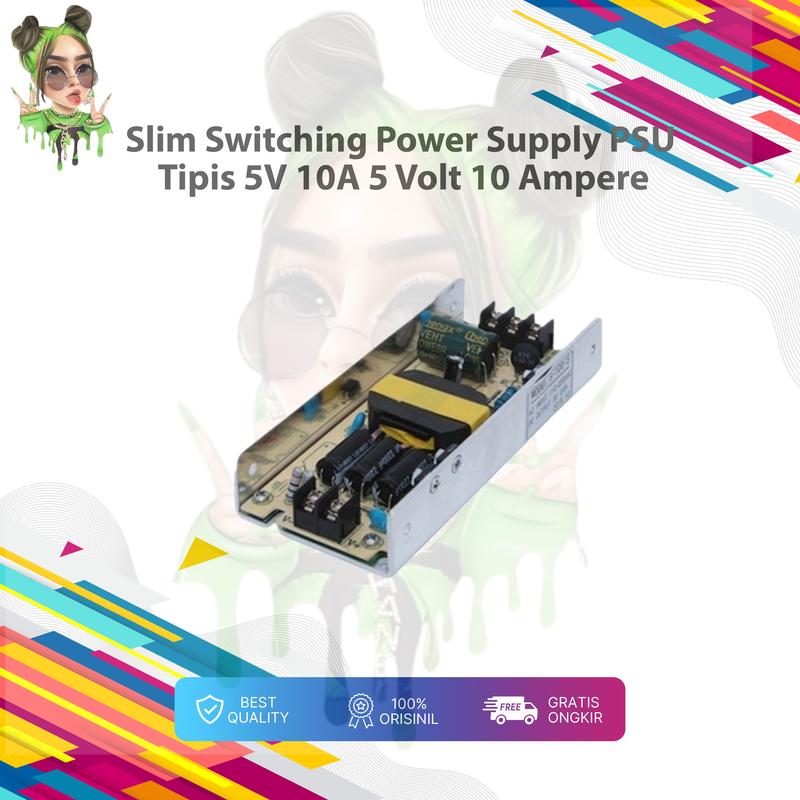 Slim Switching Power Supply PSU Tipis 5V 10A 5 Volt 10 Ampere - Shop ...
