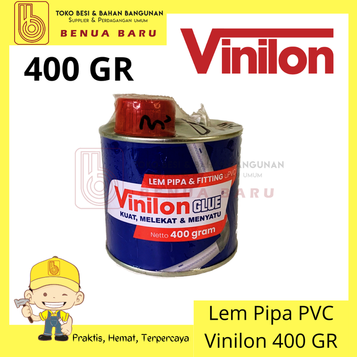 Jual Lem Pipa PVC Vinilon 400 Gram / Lem Pipa / Lem PVC Kaleng - Kab ...