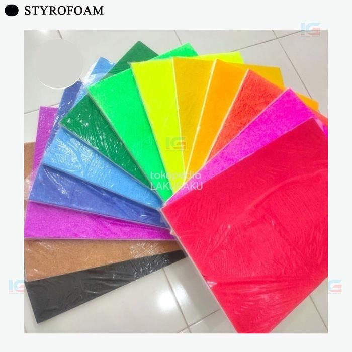 Jual gabus styrofoam lembaran warna 1 PACK ISI 12 PCS - Kota Pontianak ...