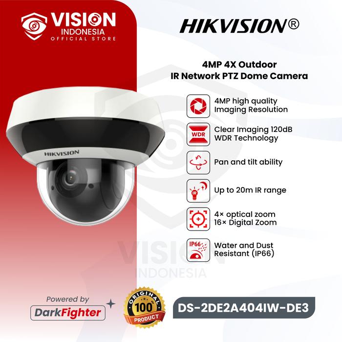 Jual HIKVISION IP PTZ DARK FIGHTER 4MP DS-2DE2A404IW-DE3 (2.8-12MM) 4X ...