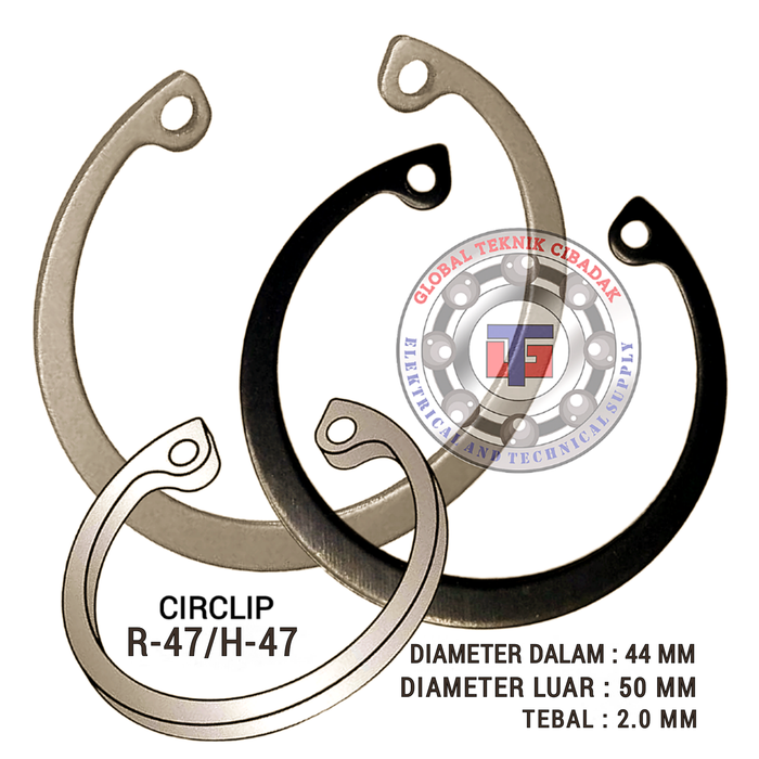 Jual Snap Ring Tipe R47 / Circlip Internal Retaining Type R 47 ...