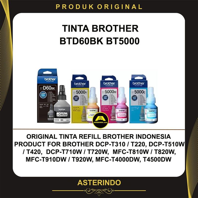Tinta Brother BTD60BK BT5000 Refill Printer Black Cyan Magenta Yellow ...