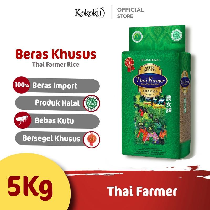 Beras Thailand Farmer 5kg - Shop | Tokopedia