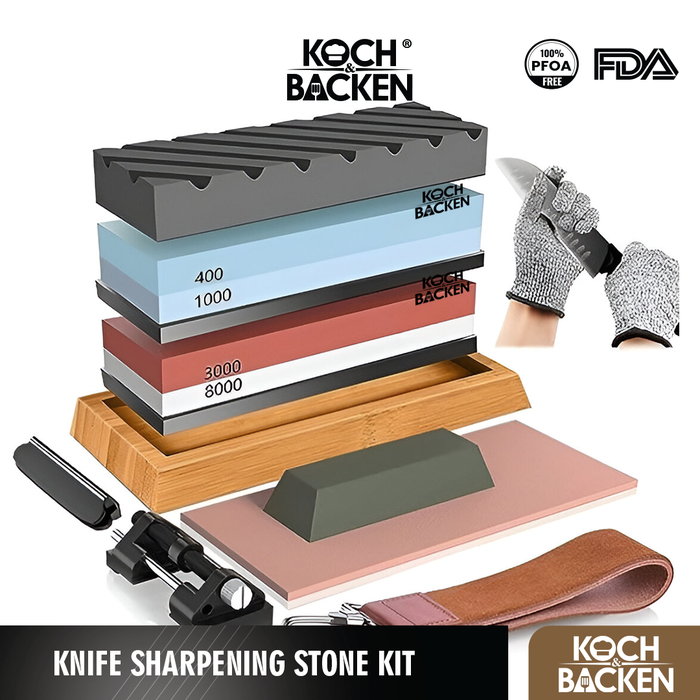 Promo KOCH&BACKEN Whetstone Knife Sharpening Stone 2 Side Grit 400/1000 ...