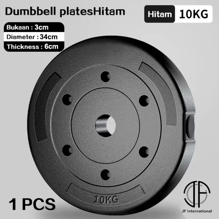 Promo Plate barbel dumbel 10 kg diameter diameter 3CM PVC Dumbel ...