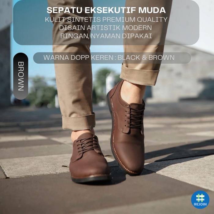 Jual Sepatu Kulit Pria Modern Eksekutif Kerja Kantor Kuliah Kondangan ...