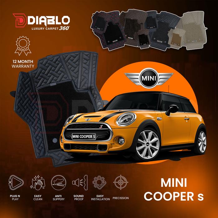 Jual KARPET MOBIL MINI COOPER S ANTI SLIP 7D | DIABLO LUXURY CARPET360 ...
