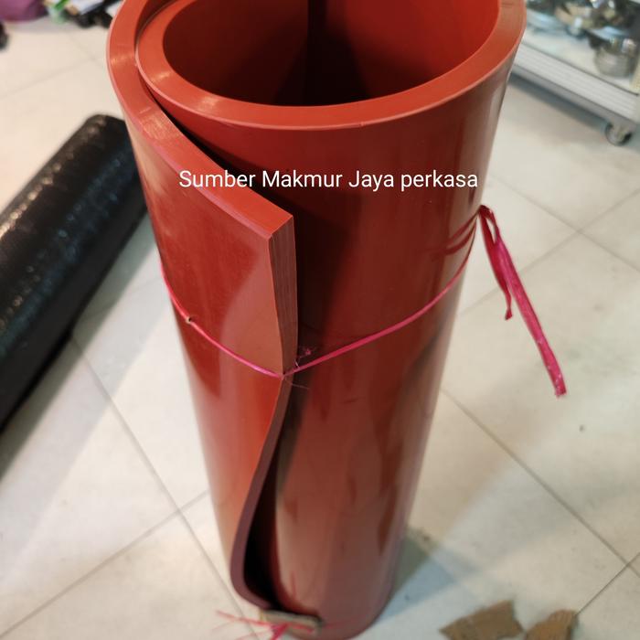 Jual Rubber Sheet Silicone Merah 8mm x 100cm x 10cm ( Rubber Red ...