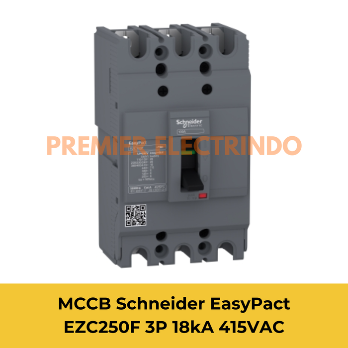 Jual MCCB Schneider EasyPact EZC250F 3P 18kA 415VAC Compact 3 Pole ...
