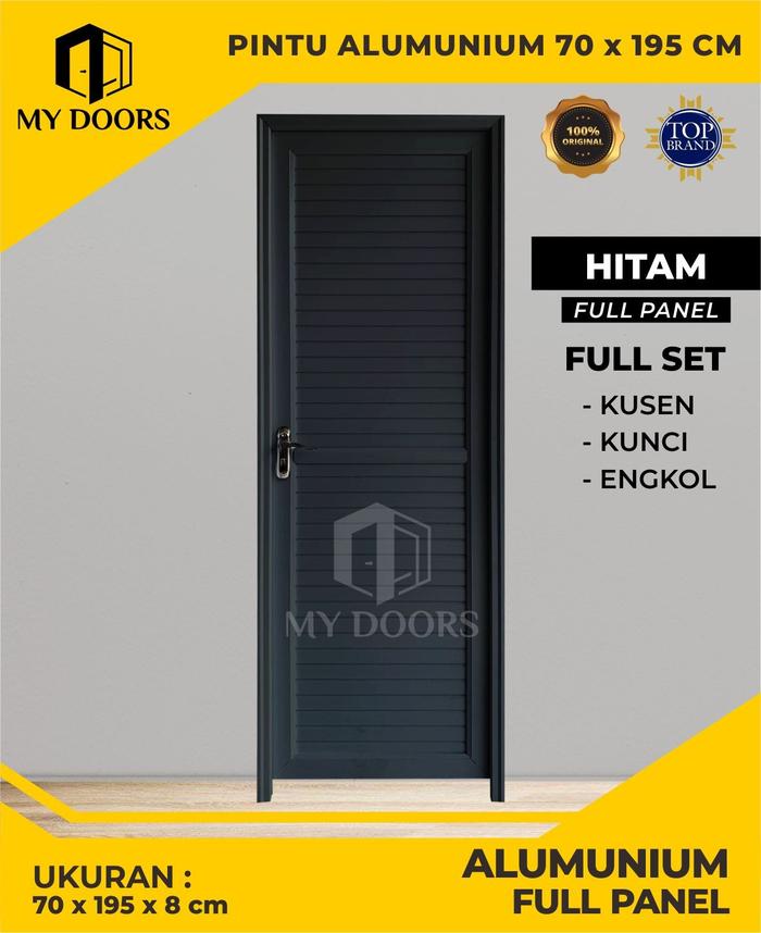 Jual Pintu Kamar Mandi Aluminium Minimalis Full Panel + Kunci Handel ...
