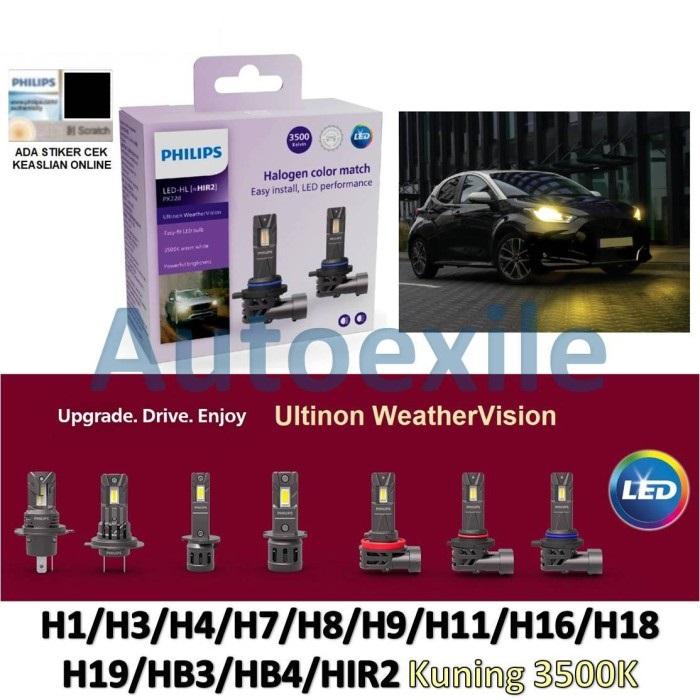 Jual Philips Ultinon Weather Vision LED H1 H3 H4 H7 H8 H9 H11 H16 H18 ...
