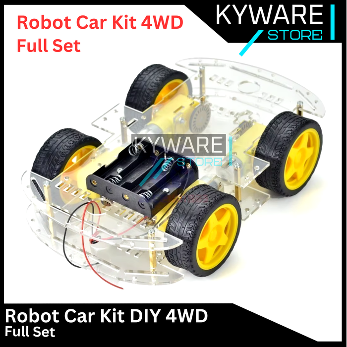 Jual DIY KIT Smart Robot Car Chassis 4WD Mobil Frame Chasis 4 WD RC For ...