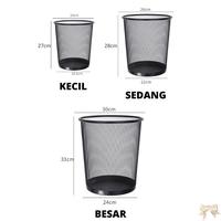 Jual Tempat Sampah Jaring Besi Bulat Trash Bin Mesh Keranjang Tong ...