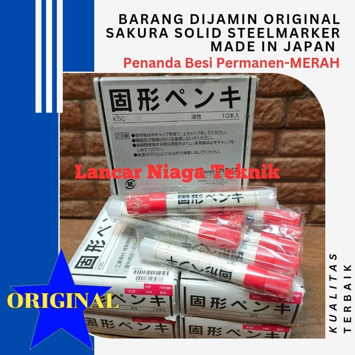 Jual Spidol Solid Steel Marker Sakura Original - MERAH - Jakarta Barat ...