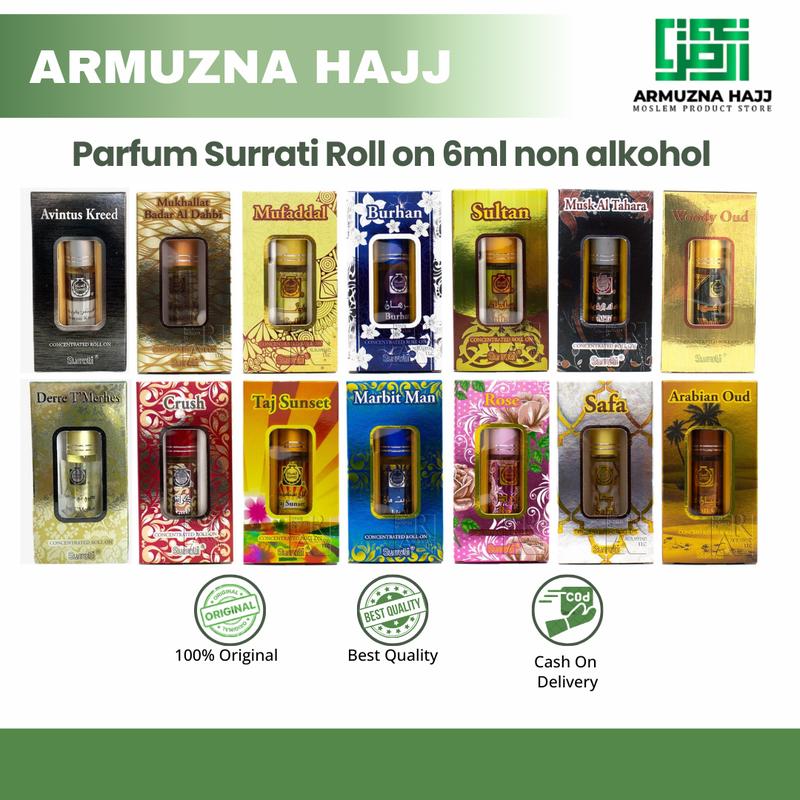 PARFUM SURRATI ROLL ON 6 ml | Parfum Surrati non alcohol | Parfum Arab ...