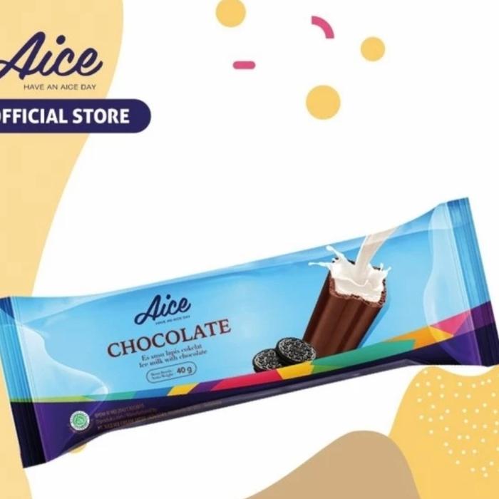 Jual Aice ice cream Chocolate stick es krim rasa susu lapis Coklat 40ml ...