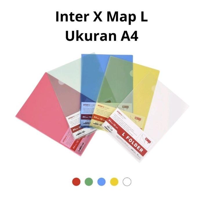 Jual Inter-X Map L Ukuran A4 Transparan - Clear / Bening, 1 LUSIN (12 ...