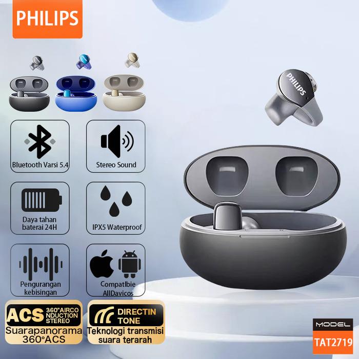 Jual Philips TAT2719 Wireless Open-ear Bone conduction V5.4 Sports ...