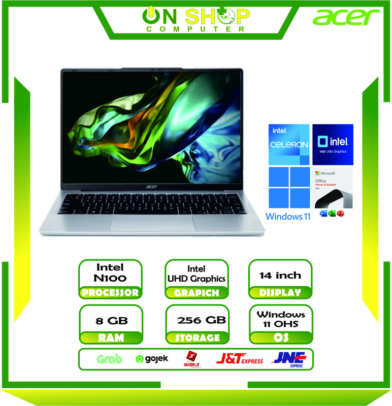 Acer Aspire Lite AL14 31P Intel N100 Ram 8GB SSD 256GB Windows 11 ...