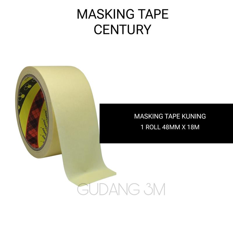 LAKBAN KERTAS / MASKING TAPE KUNING CENTURY 48mm x 19M - Shop | Tokopedia
