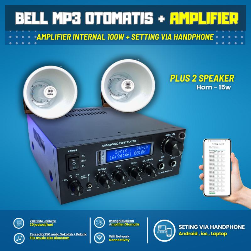 Bell Sekolah Auto Dobel Toa Horn 2 Speaker Seting Via Handphone - Shop ...