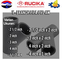 Jual Y - BRANCH PIPA PVC Merk RUCIKA Jenis AW - 4" x 3" - Kota Denpasar ...