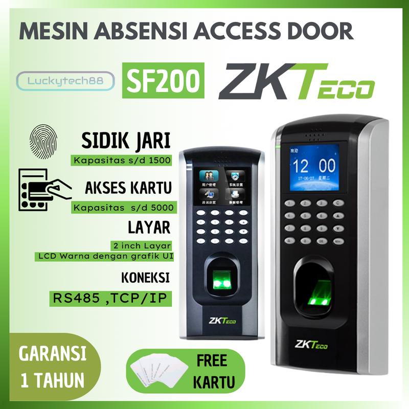 ZKTECO SF200 Mesin Absensi Fingerprint | Mesin Absensi Sidik - Shop ...