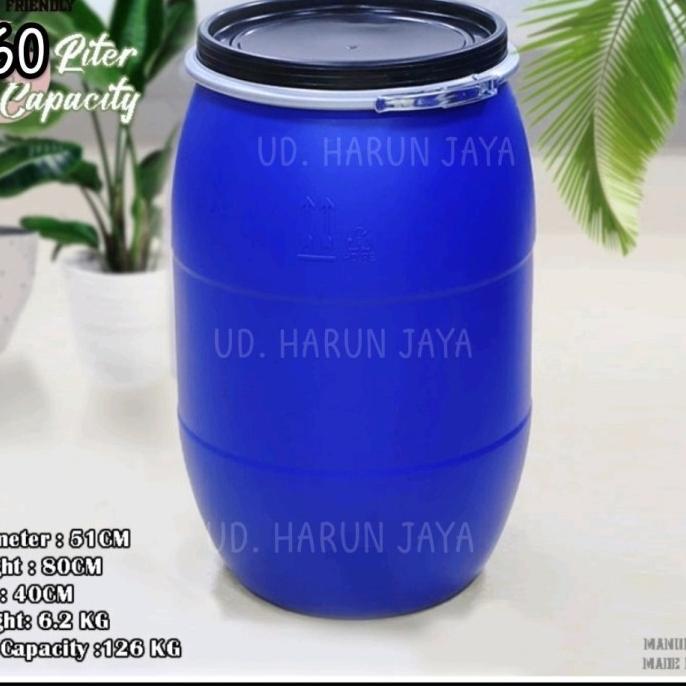 60L Tempat Sampah Biru/Tong Air 60 Liter/Tong Komposter - Shop | Tokopedia