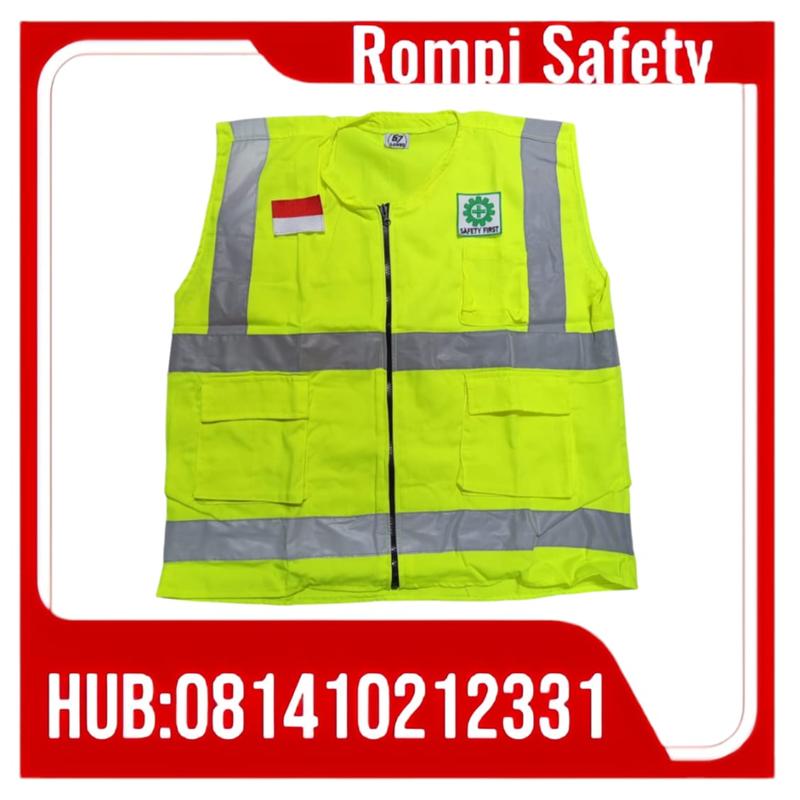 Rompi Safety Rompi Bahan Drill Termasuk Logo K3 & Logo Bendera - Shop ...