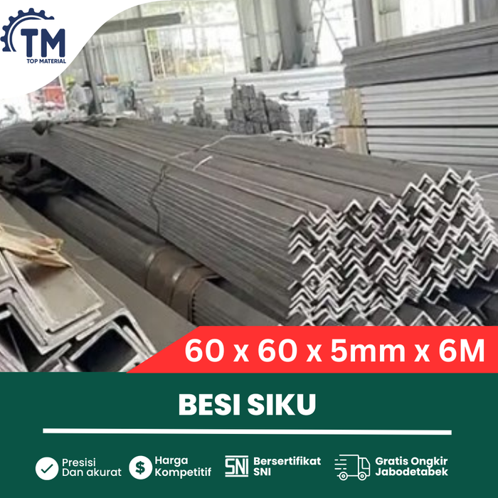 Jual Harga Besi Siku 6x6 cm (60 x 60mm) Tebal 5mm Panjang 6 Meter ...